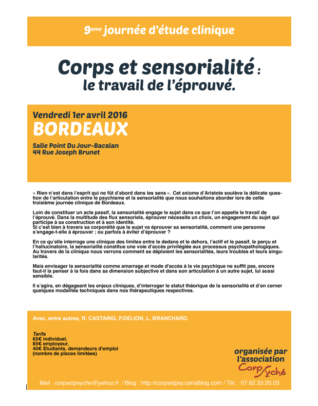 Corps et sensorialité - Santé Mentale