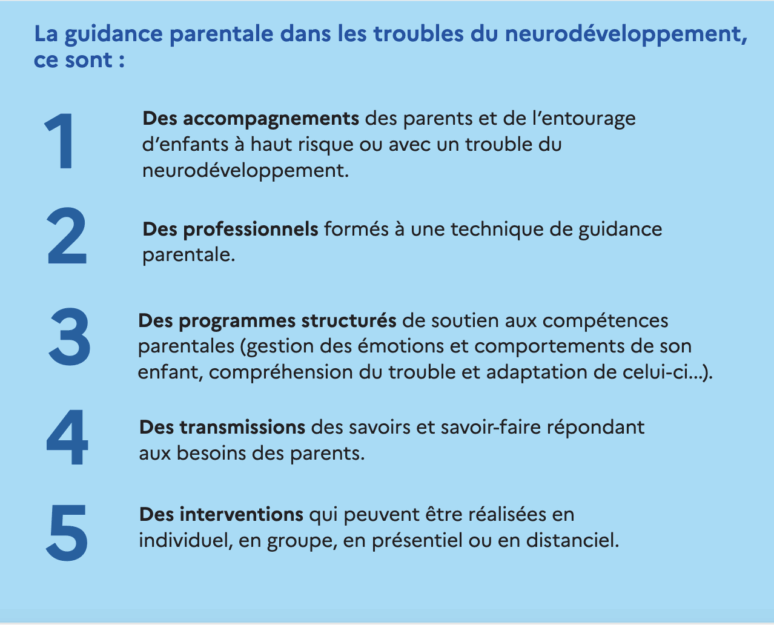 Guidance parentale dans les troubles du neurodéveloppement : pourquoi ...