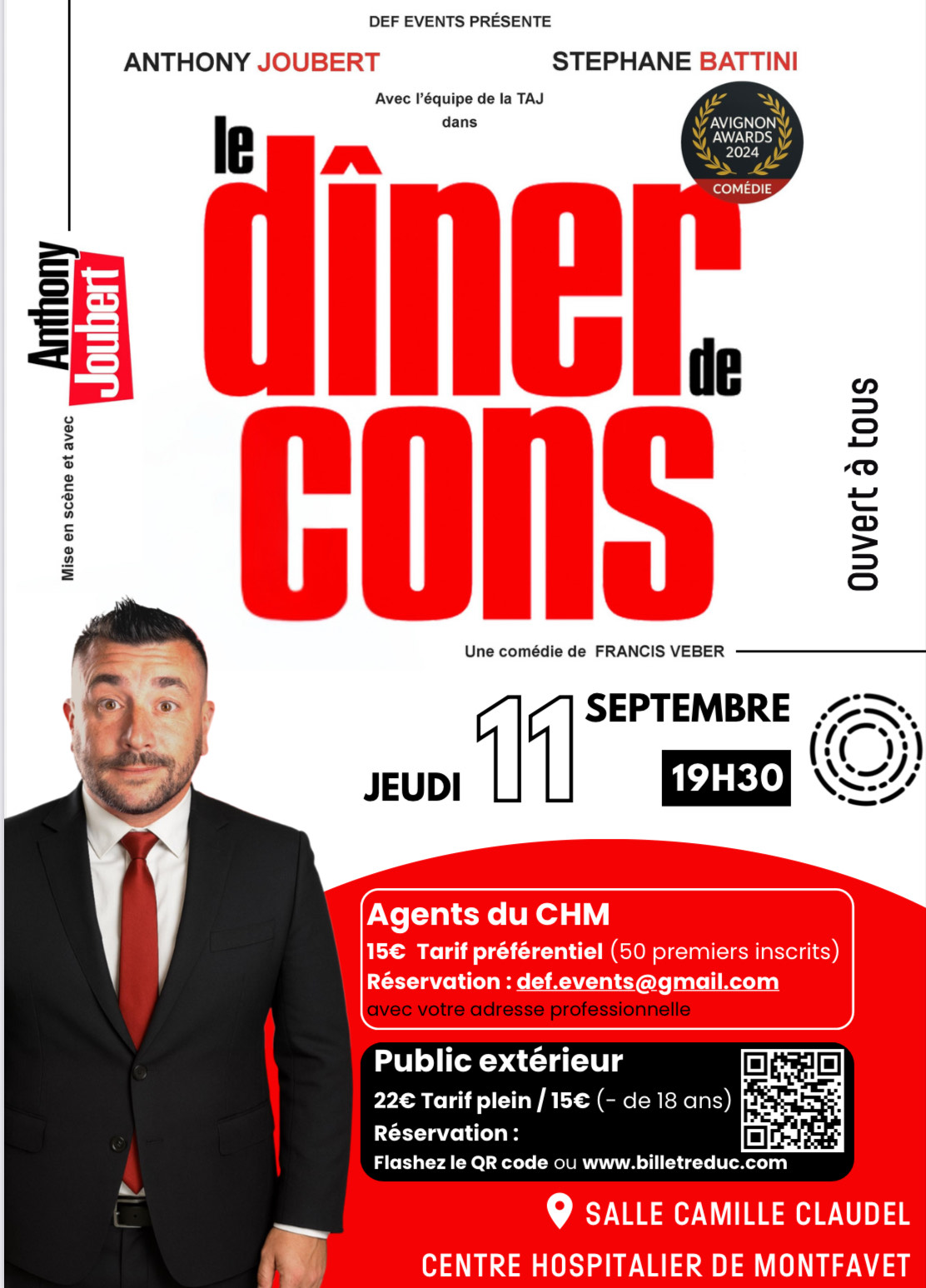 Représentation exceptionnelle du « Dîner de cons » au CH Montfavet ...